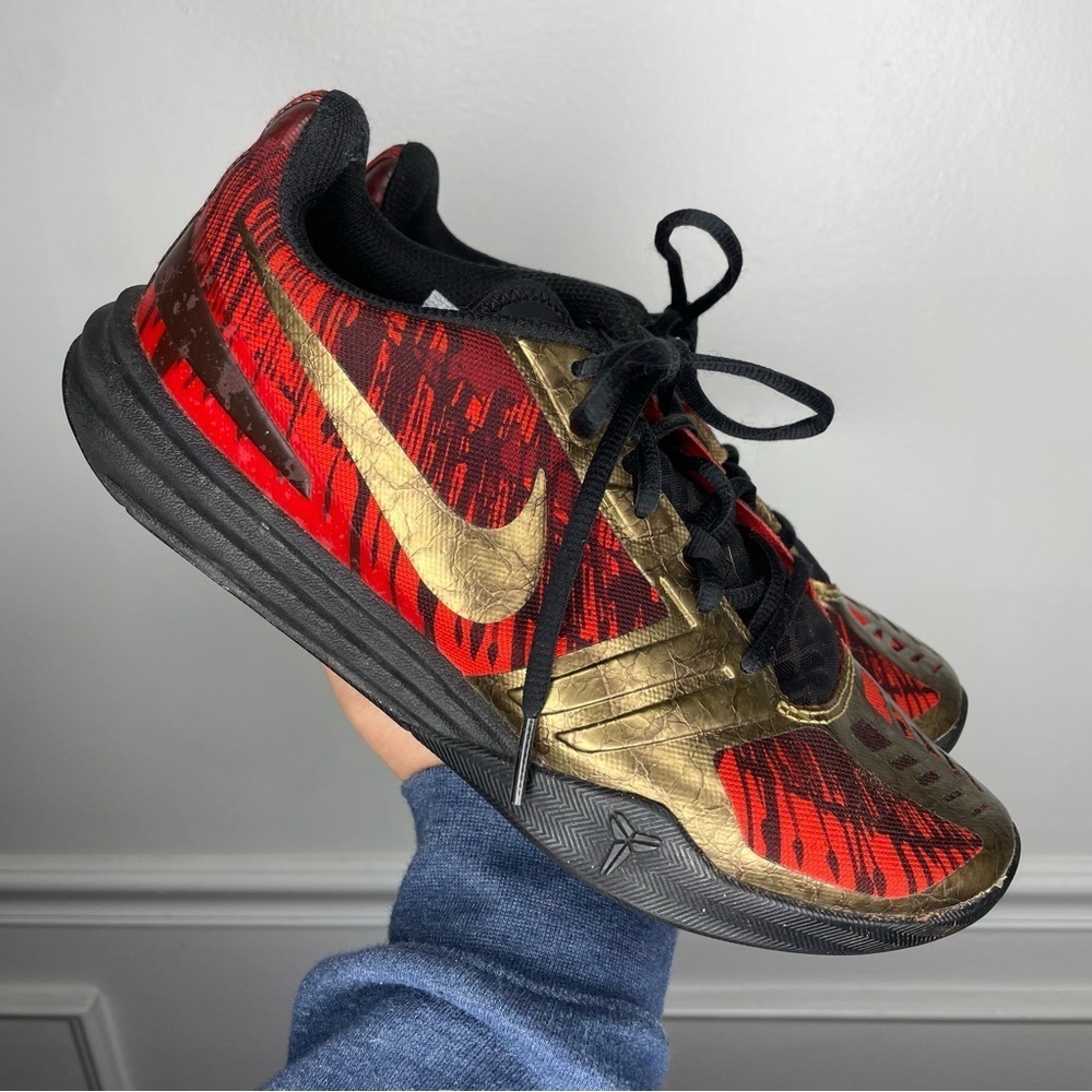 Nike Kobe Kb Mentality Iron Man Red And Gold Sneaker … - Gem